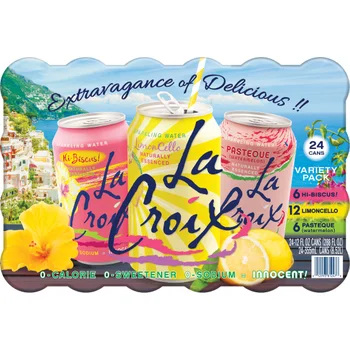 LaCroix Sparkling Water, Variety Pack, 12 fl oz, 24-count - Grochopper