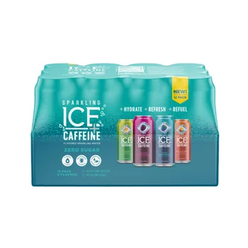 Sparkling Ice +Caffeine Sparkling Water, Variety Pack, 16 fl oz, 12-count - Grochopper